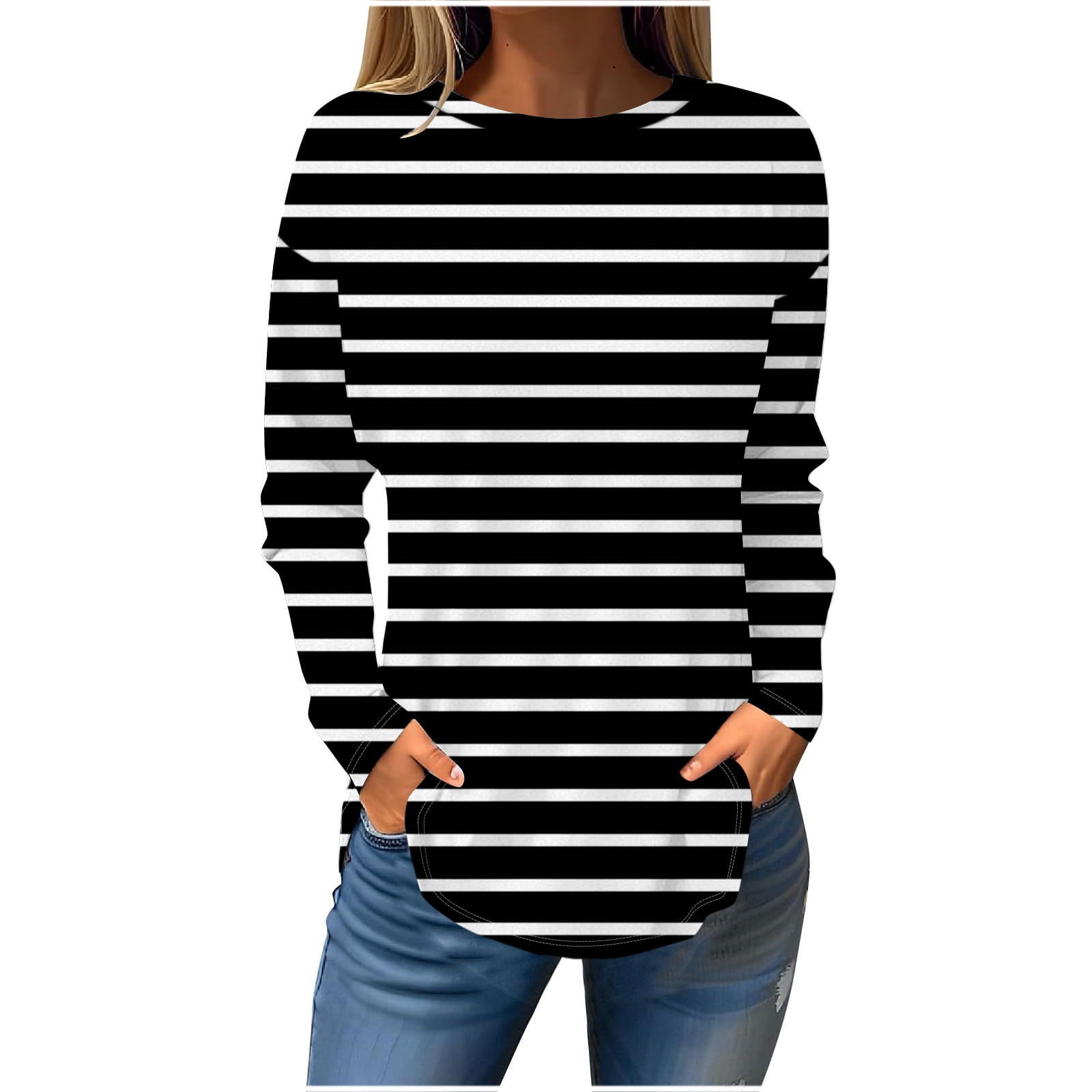 Click here for Staron Fall Tops For Women 2024 Striped Fall Fashi... prices