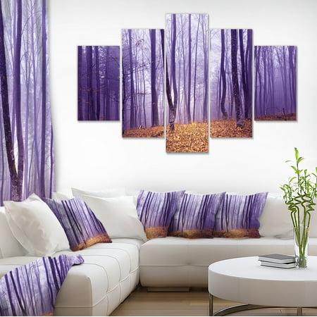 Magenta Foggy Fairytale Forest - Forest Canvas Art Print | Walmart Canada