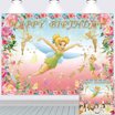 Tinkerbell Princess Backdrop Banner Party Supplies Post Birthday ...