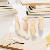 Guangmc Unfinished Wood Peg Dolls DIY Puppet Ornaments for Kids ...