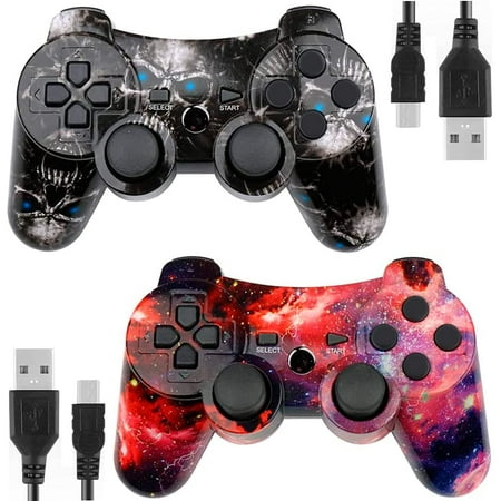 XYCCA Wireless Controller Compatible for PS3 Console, Double Vibration ...