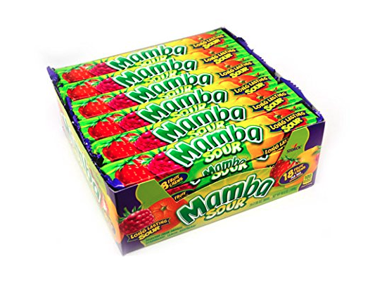 Mamba Sour Fruit Chews 24 / Box - Walmart.com
