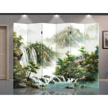 Double Sided Canvas Screen Room Divider - Double Peacocks - Walmart.com