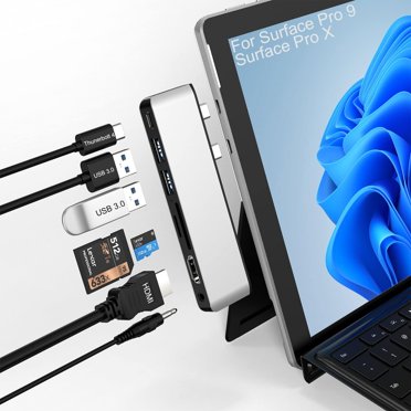 Surface Pro 9 Hub Docking Station Multi Port 6-in-2 with Thunerbolt4 ...
