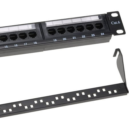 Patch Panel 24-Port Covvy Cat6 RJ45 Key Jack Unshielded Wallmount or ...