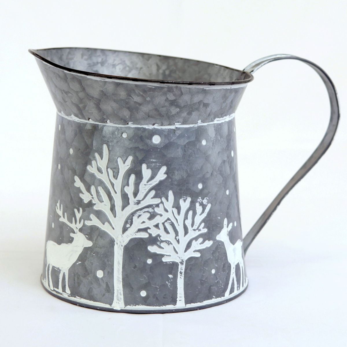 Silver With Handle And White Trees And Deer Pattern Jug - Walmart.com