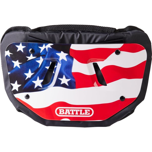 Battle Sports Adult American Flag 2.0 Football Back Plate - Red/White ...