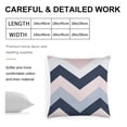 16"x16" Cushion Covers Chevron Pattern Navy Blue, Pink, And Gray ...