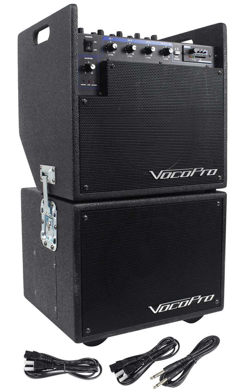 Vocopro Mobile Man Battery Powered Portable PA Audio System+Subwoofer ...