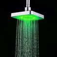 Shower Head 3 Colors Changing LED Showerhead Rainfall Shower 6 Inch ...