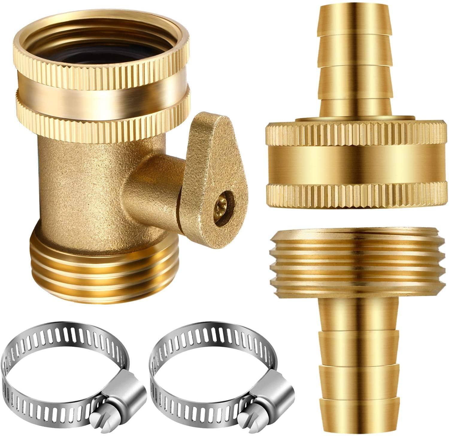 1/2 Inch Brass Garden Hose Connector Hose Mender End Repair Kit Female ...