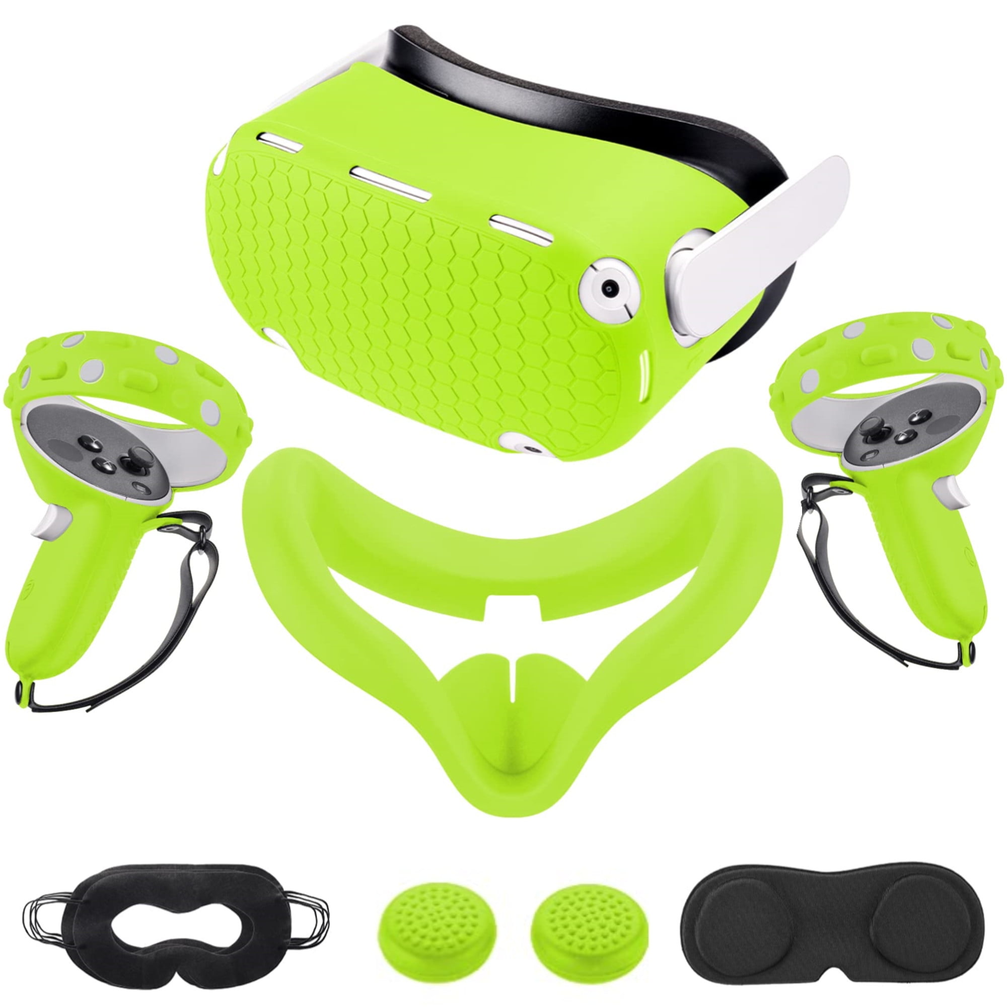 Accessories for Oculus Quest 2, JMIANeodark Green Silicone Face Cover ...