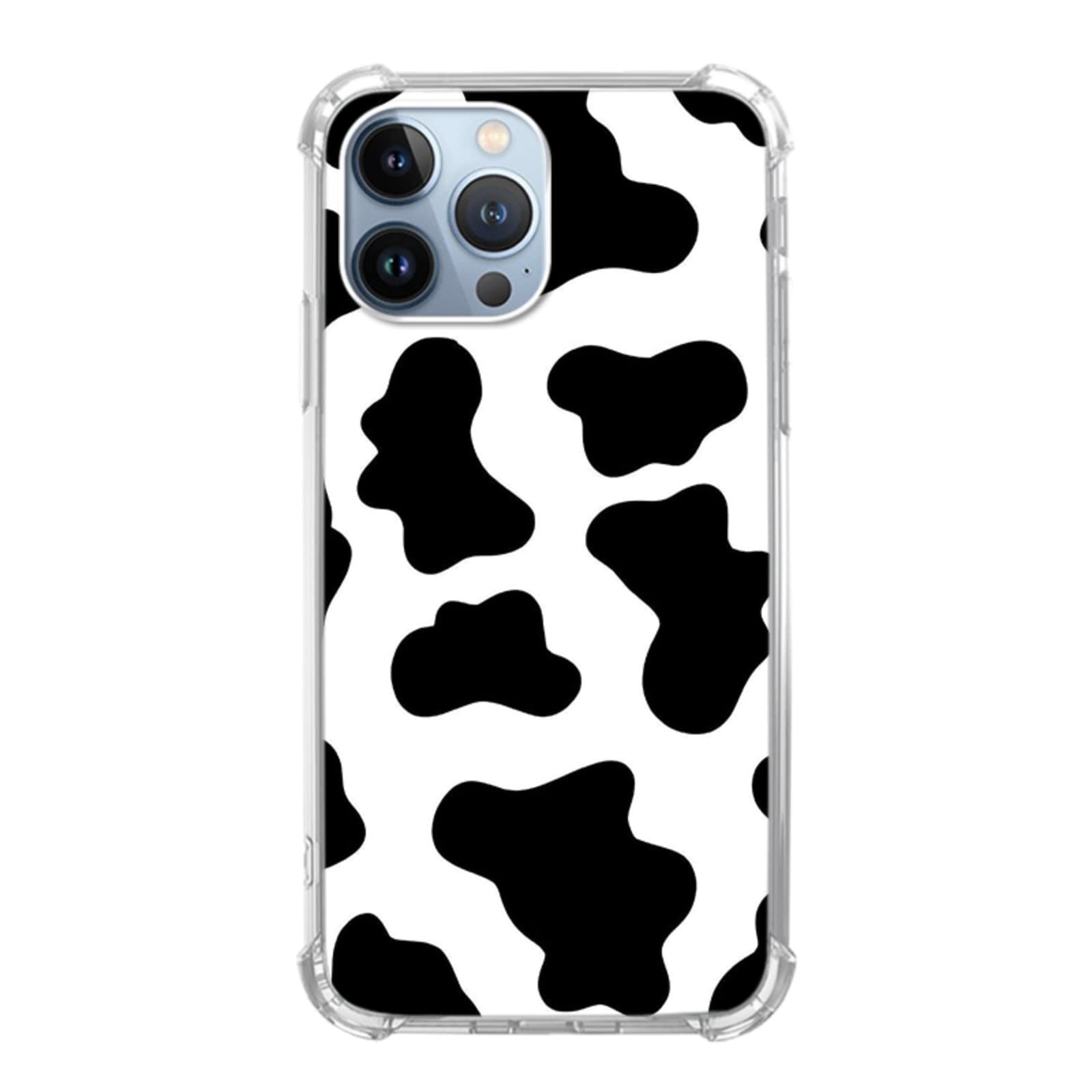 Cow Print Case for iPhone 14 Pro,Aesthetic Art Design TPU Bumper Cover ...