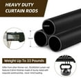 Jolicasa 1" Diameter Wrap Around Curtain Rods,Heavy Duty Adjustable ...