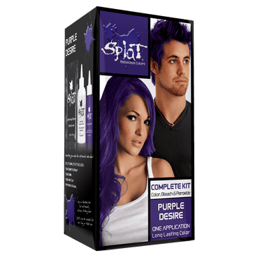 Splat Midnight Violet Hair Dye, Semi-Permanent Hair Color "MANGO SIX B ...