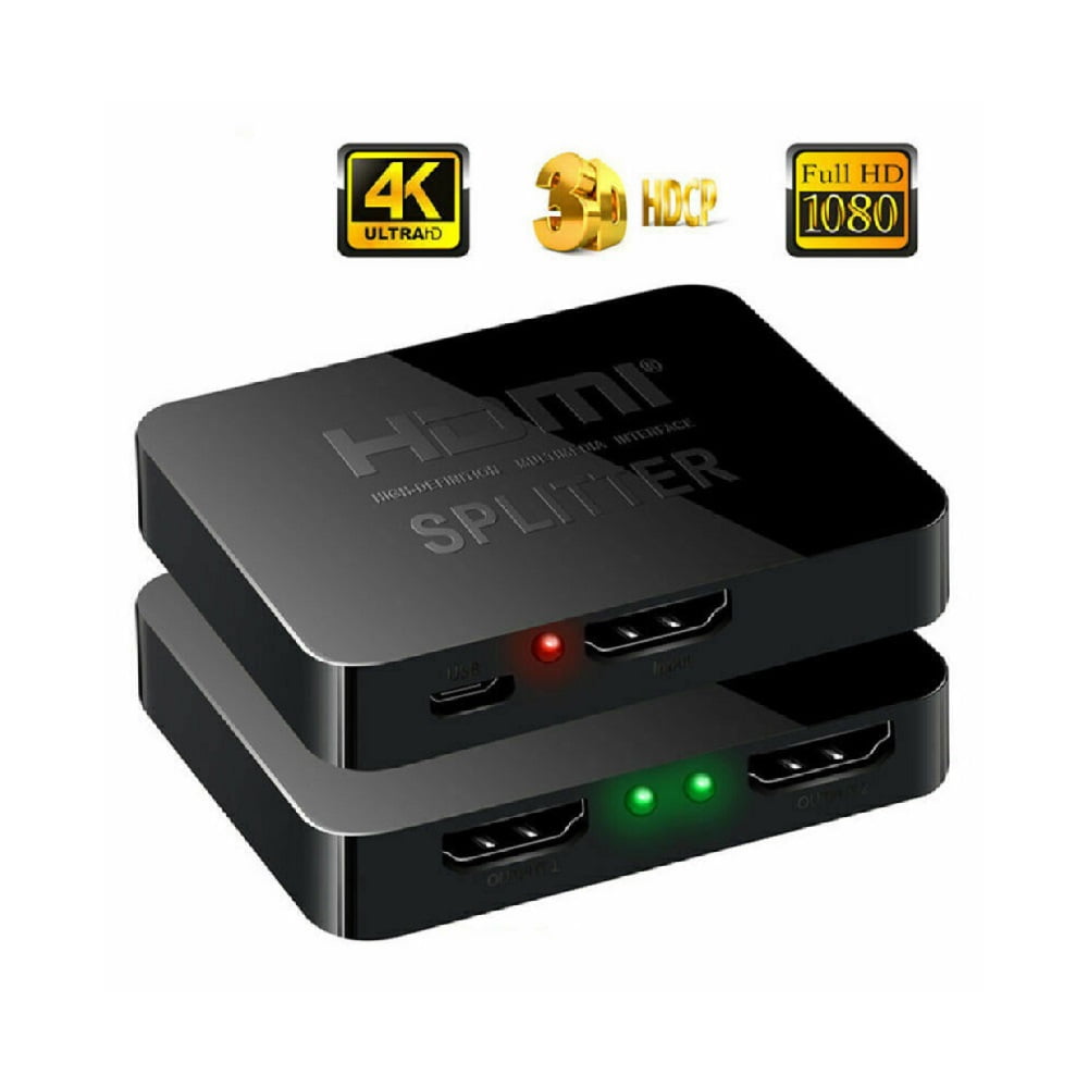 HDMI Splitter 1 in 2 out 4K, HDMI Splitter 1 To 2 Amplifier For Full HD ...