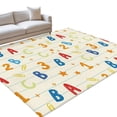 Area Rug 4x6ft, Alphabet Letters Numbers Washable Rugs for Living Room ...