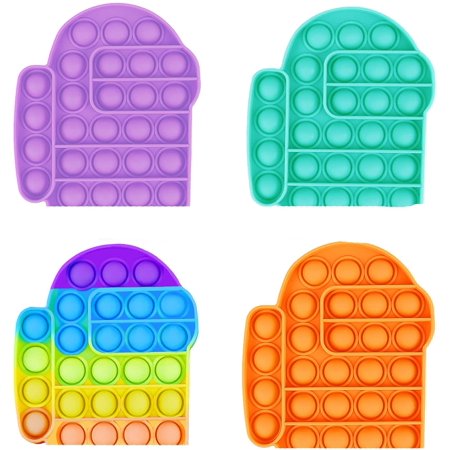 4 Pack Pop Poop Fidget Toy Bubble Sensory Figets Figetget Cute Yellow ...