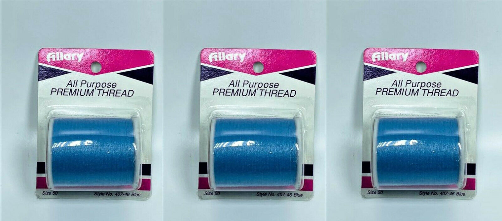 Lot of 3 Allary Cotton Covered Premium Thread Size 50 BLUE - Walmart ...