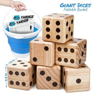Hey! Play! Giant Wooden Yard Dice Outdoor Lawn Game - Walmart.com
