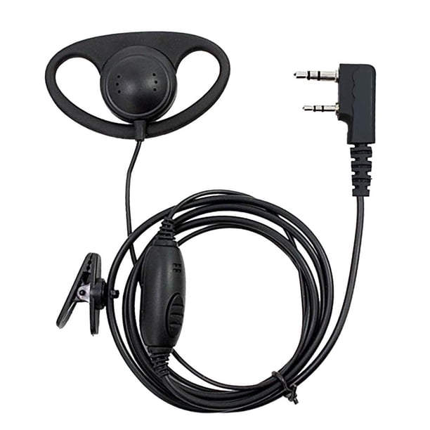 Nuevo PTT Mic Auriculares Forma D Para Radio Bidireccional De BF-888S ...