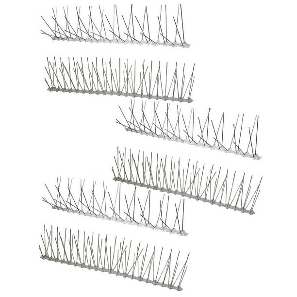 6 Pieces Wall Spikes Stainless Steel Plastic Pest Control Spikes for ...
