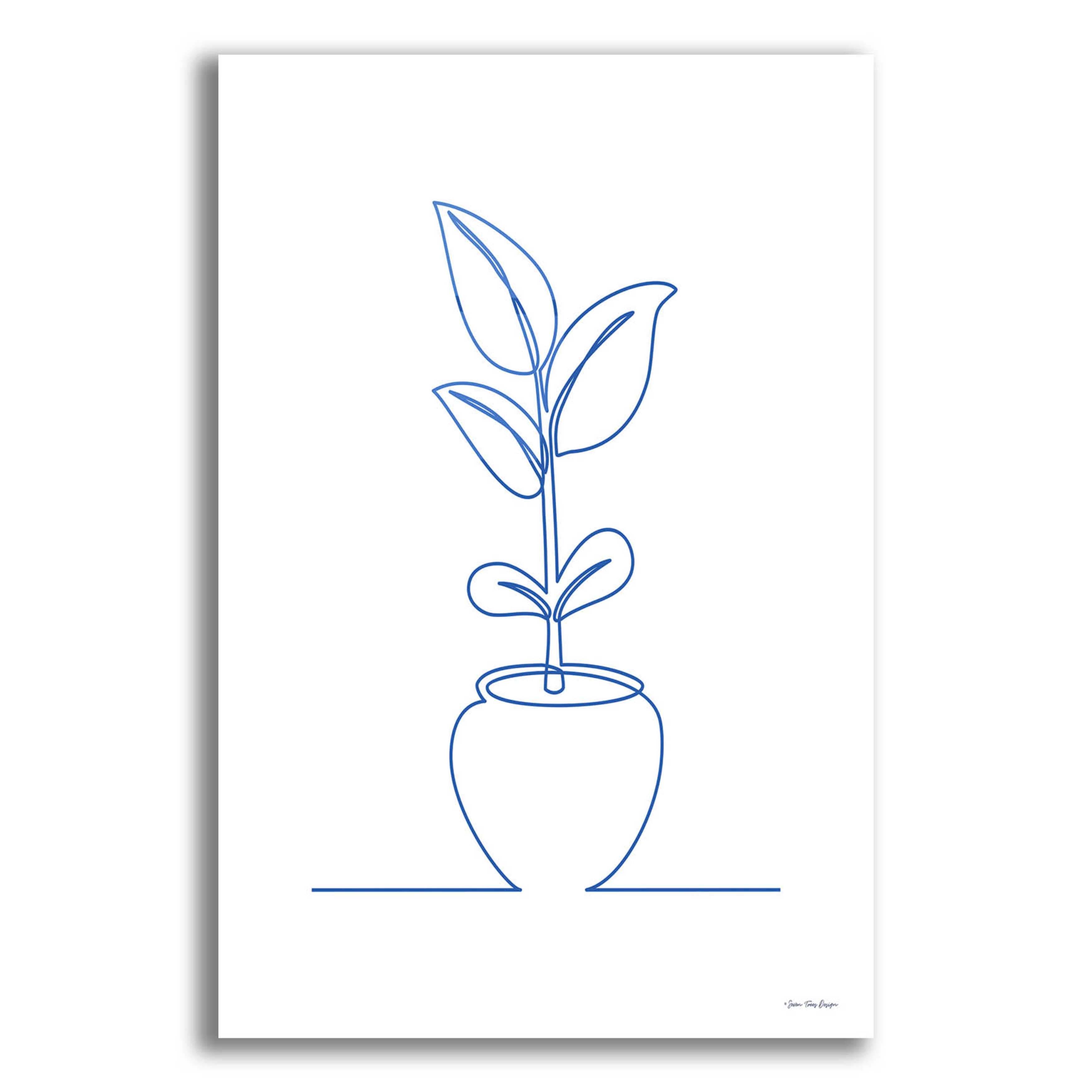Epic Art 'One Line Plant II' by Seven Trees Design, Acrylic Glass Wall ...