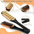 2 Pcs Hair Straightening Combs, Boar Bristles Clamp Double Sided Brush ...