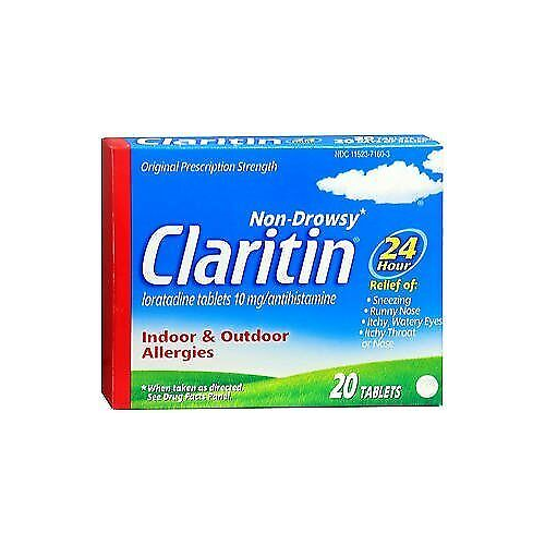 Claritin Non-Drowsy 24Hr Indoor & Outdoor Allergy Relief, 20ct, 3-Pack ...