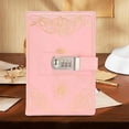 Notebook A5 Lockable Vintage Journal Combination Lock Diary PU Leather ...