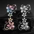 1pc/2pcs Sparkling Four Vine Flowers Car Stickers Sparkling Stickers ...