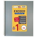 Exceed Spiral Notebook, Wide Ruled, 1 Subject, 100 Pages, 8.5" x 10.5 ...