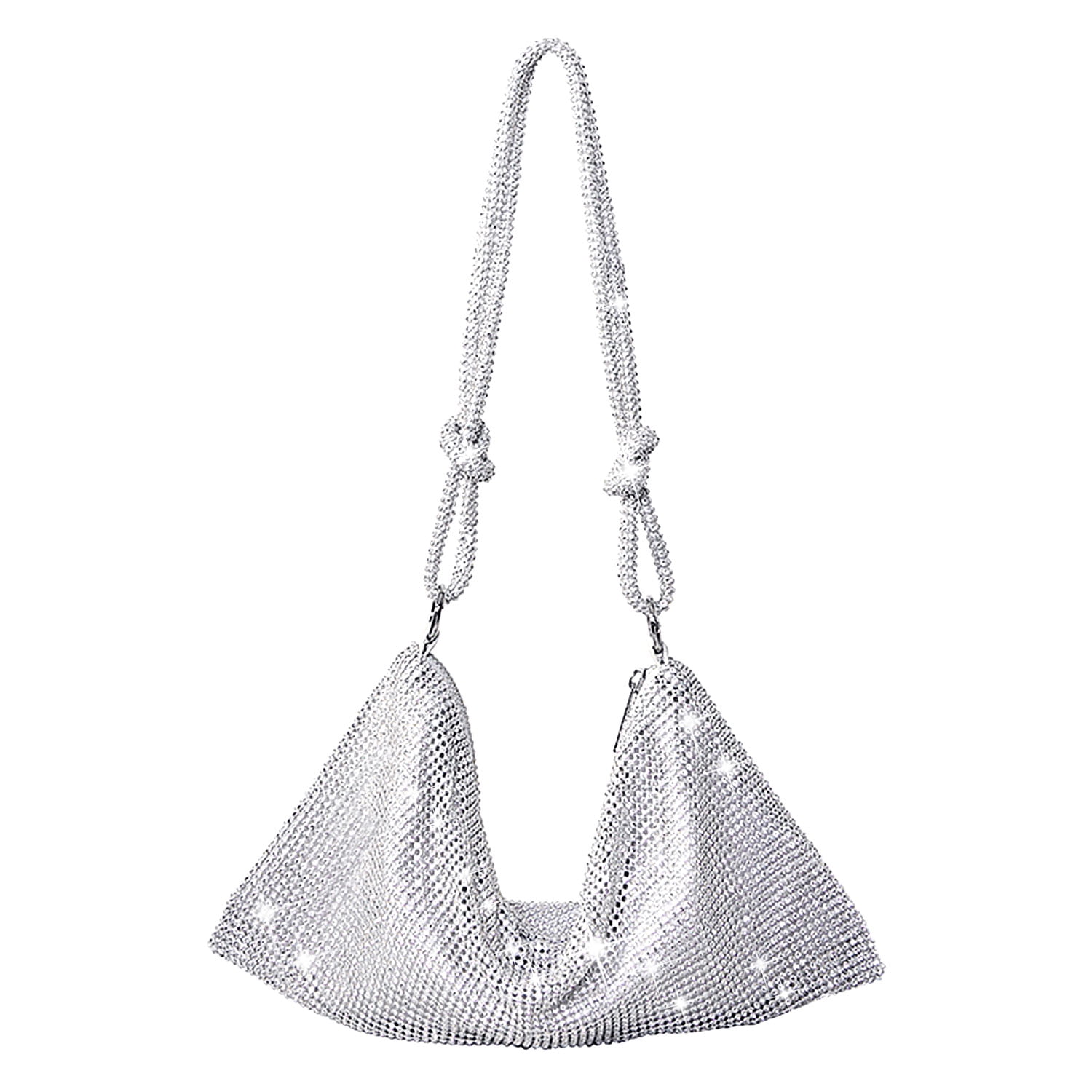 CJC Women Rhinestone Purse Chic Bling Evening Handbag Shiny Hobo Bag ...