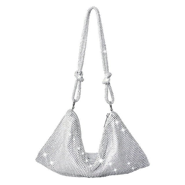 CJC Women Rhinestone Purse Chic Bling Evening Handbag Shiny Hobo Bag ...