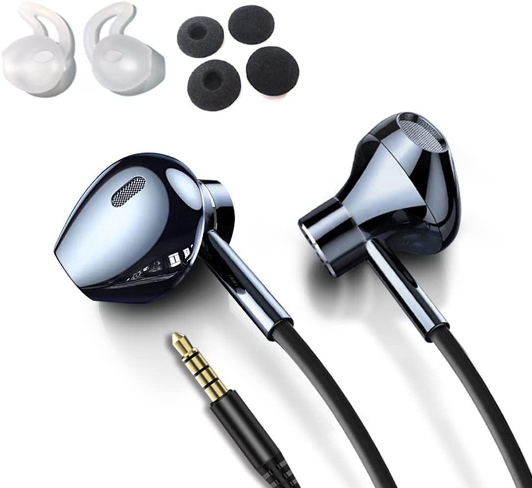 Wired Earbud Upgrade high-Fidelity Heavy bass semi-in-Ear Headphones ...