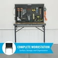 Lifetime Heavy-Duty Folding Garage Workbench - Wall-Mounted Work Table ...