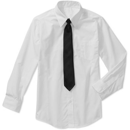 George - Boys' 2 Piece Dress Shirt and Tie Set - Walmart.com