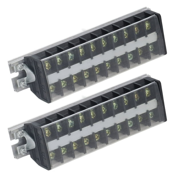 Rail Terminal Strip Block,2PCS 660V 20A Wire Circuit Terminal Block ...