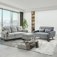 79" Convertible Sectional Sofa Set, Small L Shaped 3-Seat Couch with ...
