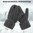 Loritta 2Pcs Warm Winter Gloves for Women - Cozy Knit Thick Mittens with Soft Lining for Cold ...