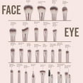 55Pcs Brown Makeup Brushes Set Professional Makeup Kit Multi-functional ...