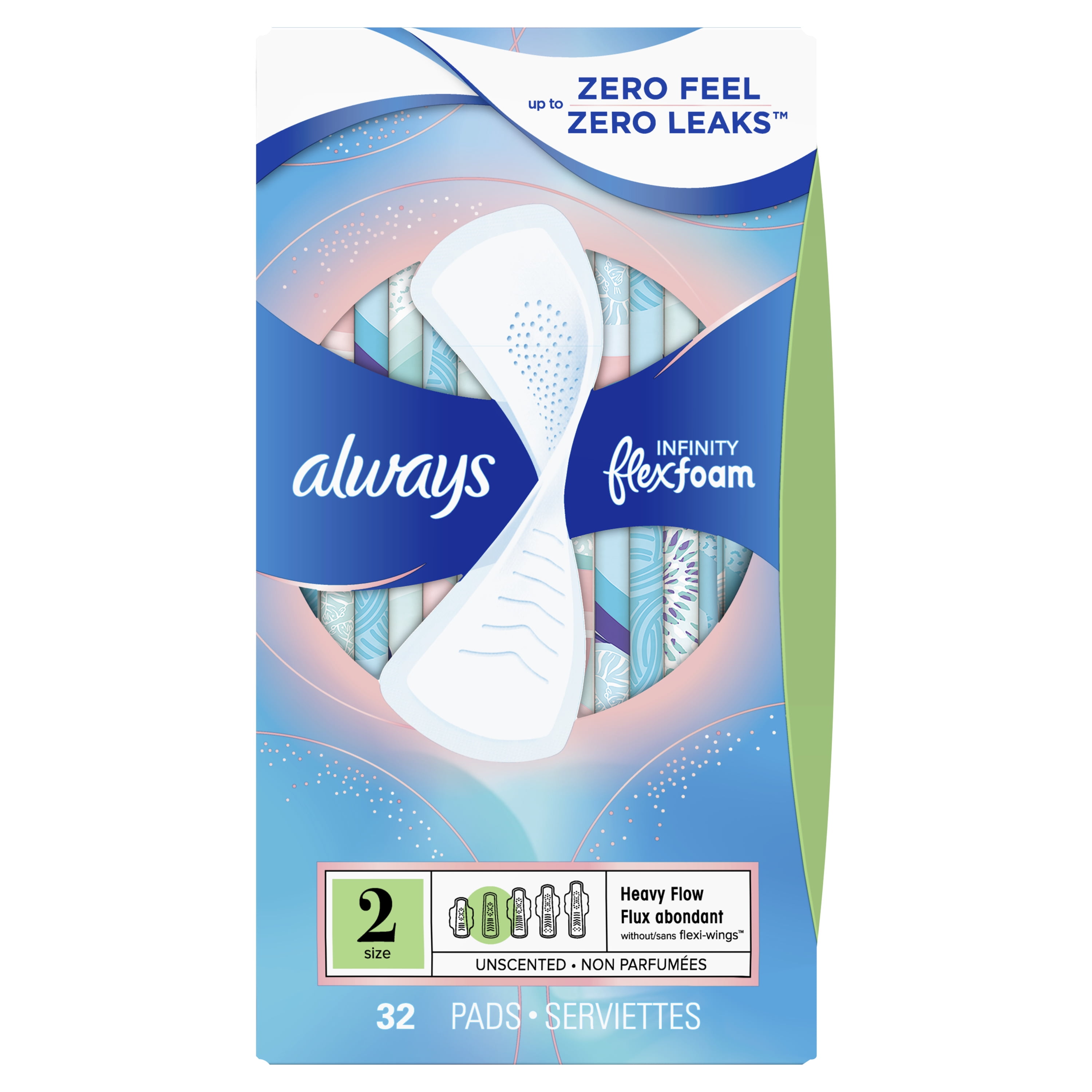 Always Infinity Super Absorbency Sanitary Pads, Wingless, Unscented ...