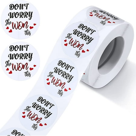 500 Pieces Don't Worry, She Won This Circle Stickers Thank You Customer ...