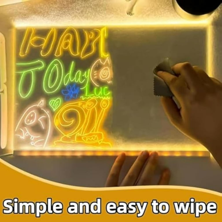 Acrylic Message Board For Kids 3D Acrylic Writing Board With Pen ...