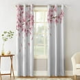 Pink Cherry Blossoms Room Curtains Large Window Curtains Bathroom ...