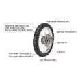 Dirt Bike Tire Front 60/100-14 Tire Wheel Assembly with 1.4x14 Inch Rim ...