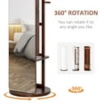 HomCom Full Length Mirror with Jewelry Cabinet, Hanging Cloth Bar, Coat ...
