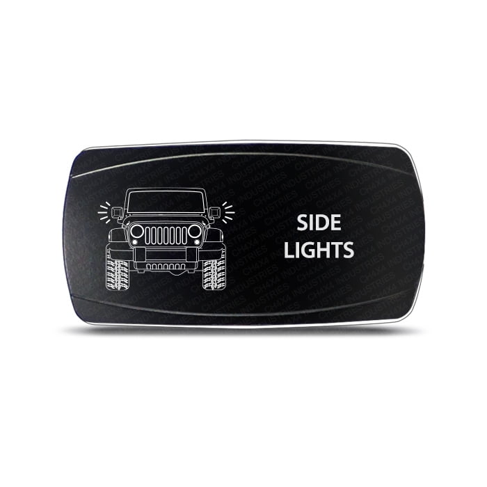 CH4X4 Rocker Switch Jeep Wrangler JK Side Lights - Horizontal - White ...