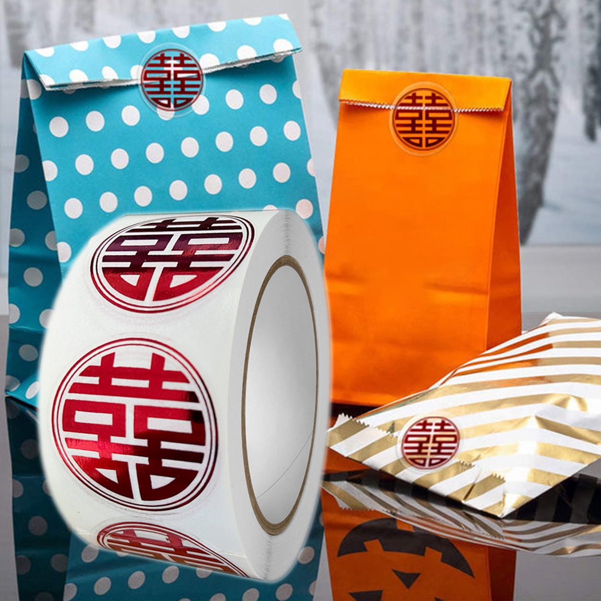 Cheer US 500Pcs/Roll Wedding Label Sticker Round, 500 Labels per Roll ...