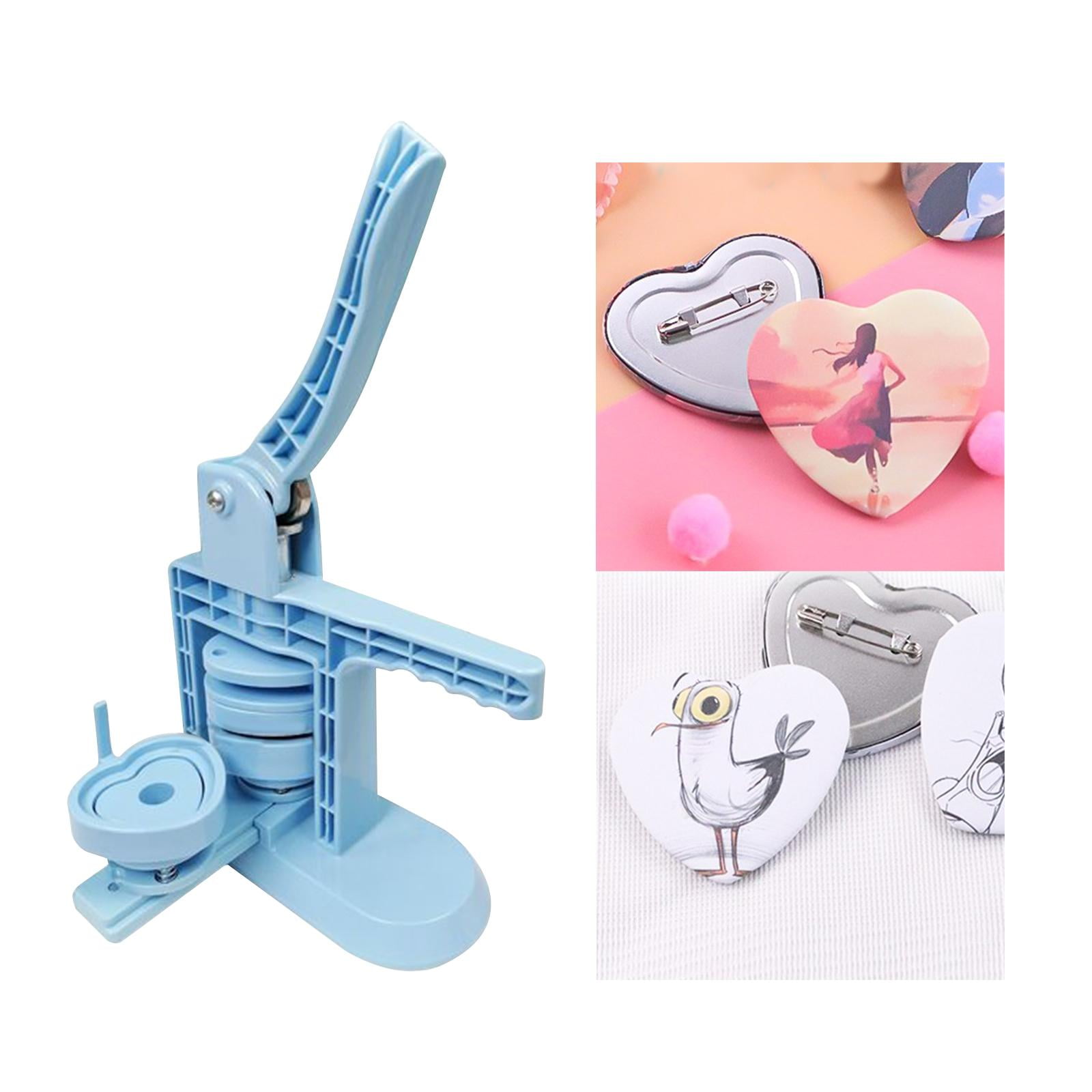 Button Badge Making Machine Heart Shape Portable Upgrade Pin Maker ...
